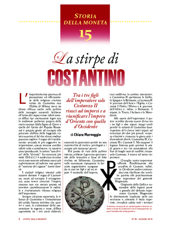 (PDF) 15. La stirpe di Costantino