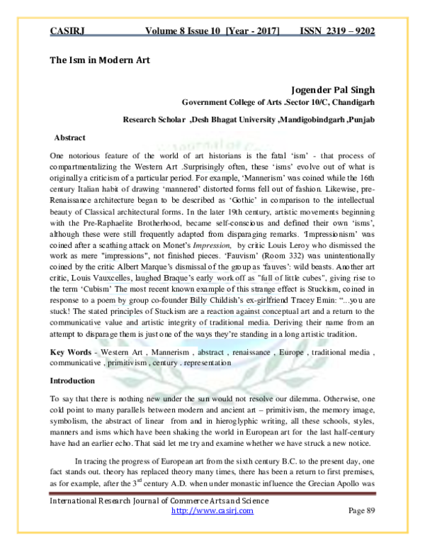 (PDF) The Ism in Modern Art