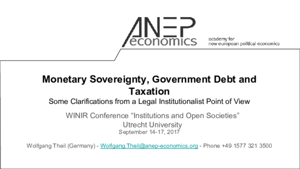 (PDF) Legal Institutionalism in Monetary Sovereignty