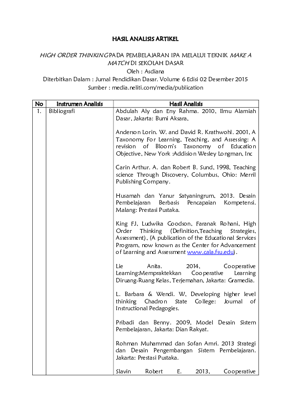 (DOC) HASIL ANALISIS ARTIKEL