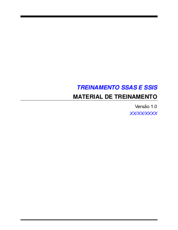 (PDF) TREINAMENTO SSAS E SSIS