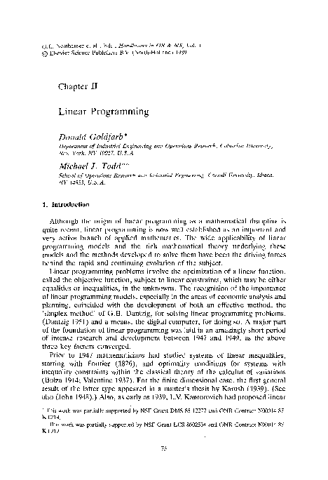 (PDF) Linear Programming