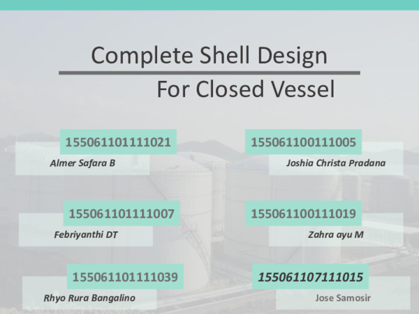 (PPT) Complete Shell Design For Closed Vessel