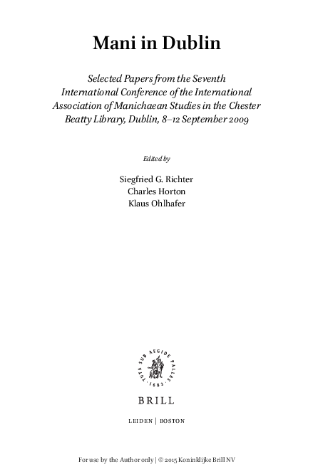 (PDF) Sogdian Manichaean Confessional Fragments in Sogdian Script in ...