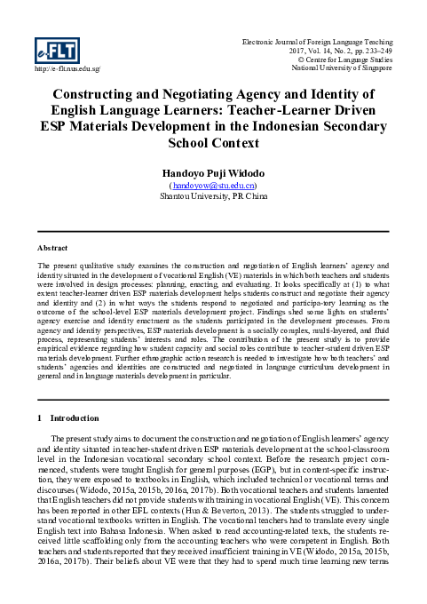 (PDF) ESP Materials Development