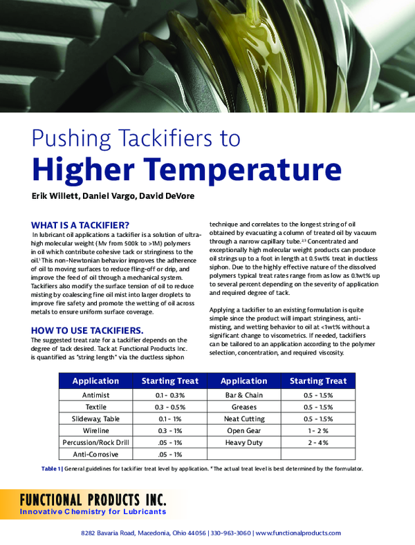 (PDF) Pushing Tackifiers to Higher Temperature