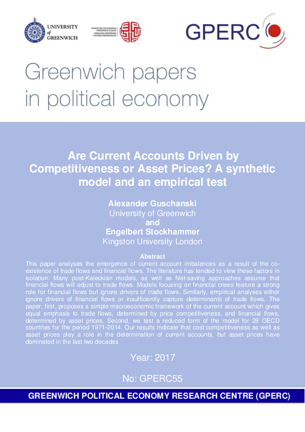 (PDF) Are Current Accounts Driven by Competitiveness or Asset Prices? A ...
