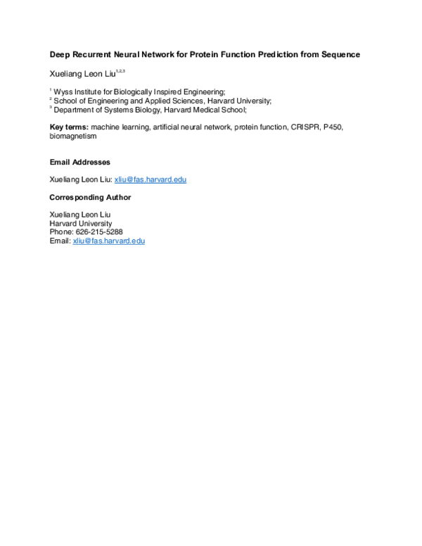 (PDF) Deep Recurrent Neural Network for Protein Function Prediction ... (PDF) Deep Recurrent Neural Network for Protein Function Prediction ...