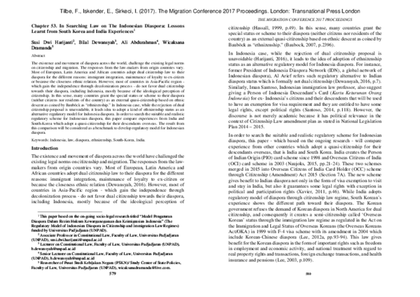 (PDF) Chapter 53. In Searching Law on The Indonesian Diaspora: Lessons Learnt from South Korea ...