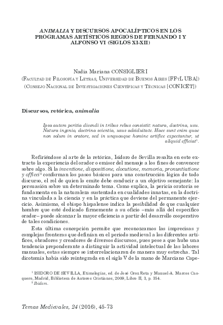 (PDF) ANIMALIA Y DISCURSOS APOCALÍPTICOS EN LOS PROGRAMAS ARTÍSTICOS ...