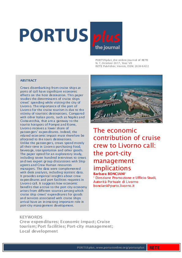 (PDF) The economic contribution of cruise crew to Livorno call: the ...