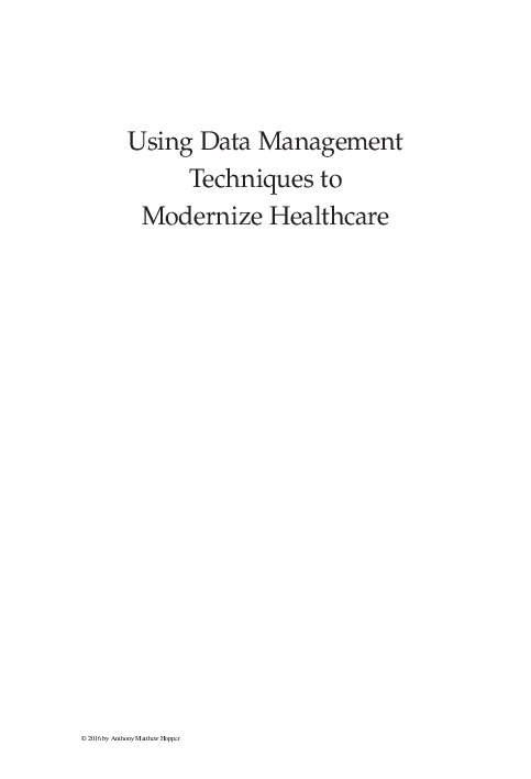 (PDF) Using Data Management Techniques to Modernize Healthcare