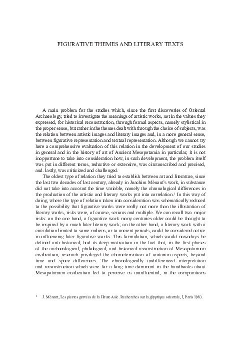 (PDF) Figurative Themes and Literary Texts