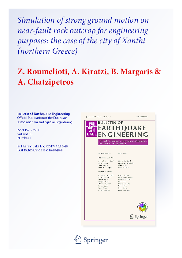 (PDF) Simulation of strong ground motion on near-fault rock outcrop for engineering purposes ...