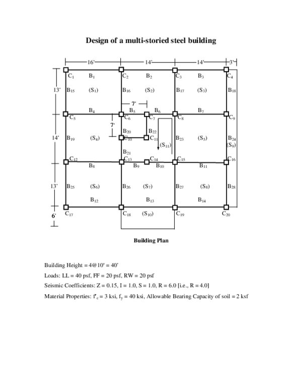 (PDF) Design of a multi-storied steel building