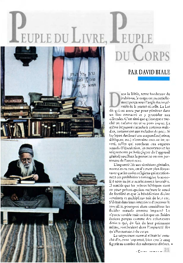 (PDF) David Biale, "People of the Book: People of the Body," UNESCO ...