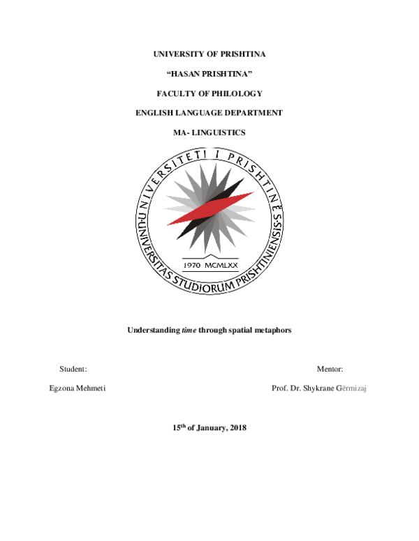 (DOC) Understanding time through spatial metaphors