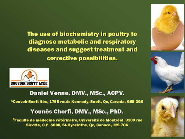 (PDF) The use of biochemistry in poultry to diagnose metabolic and ...