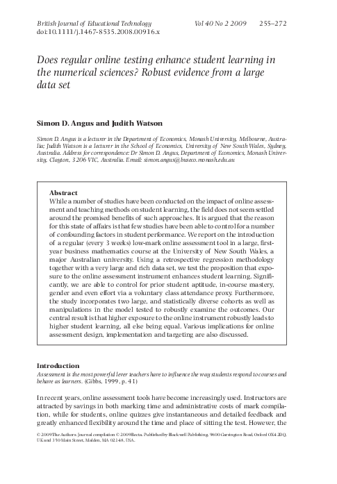 (PDF) Does regular online testing enhance student learning in the ...