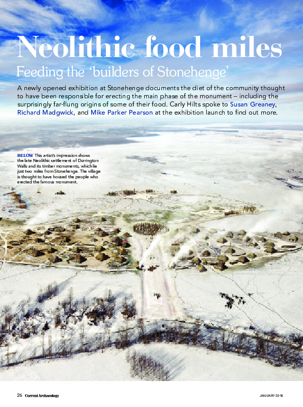 (PDF) Neolithic food miles: Feeding the builders of Stonehenge