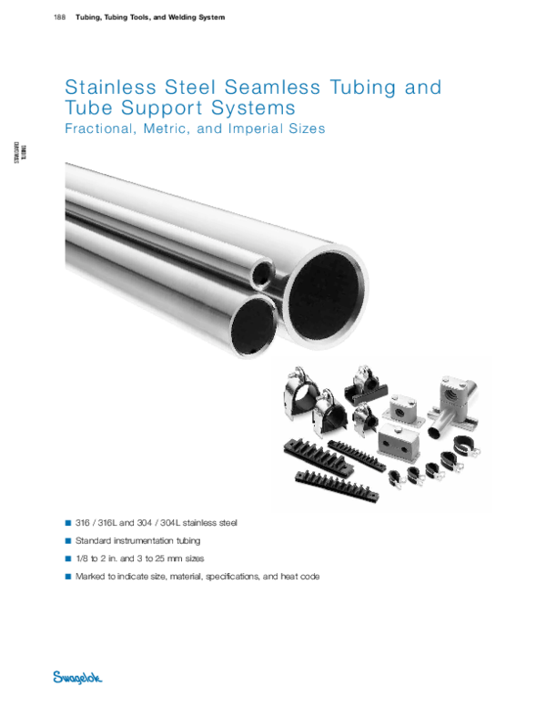 (PDF) Stainless Steel Seamless Tubing and Tube Suppor t Systems ...