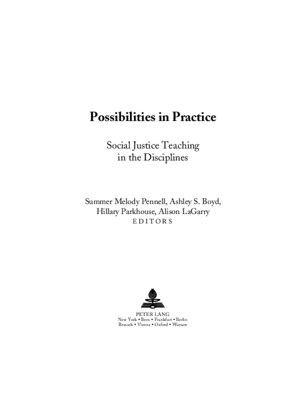 (PDF) Cultivating Communities of Care: Story Circles as Social Justice ...