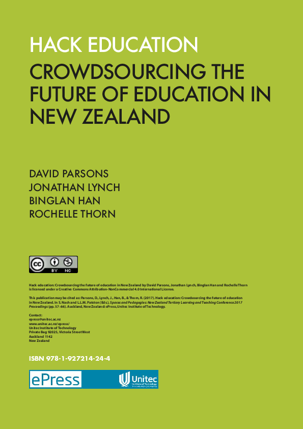(PDF) HACK EDUCATION CROWDSOURCING THE FUTURE OF EDUCATION IN NEW ZEALAND