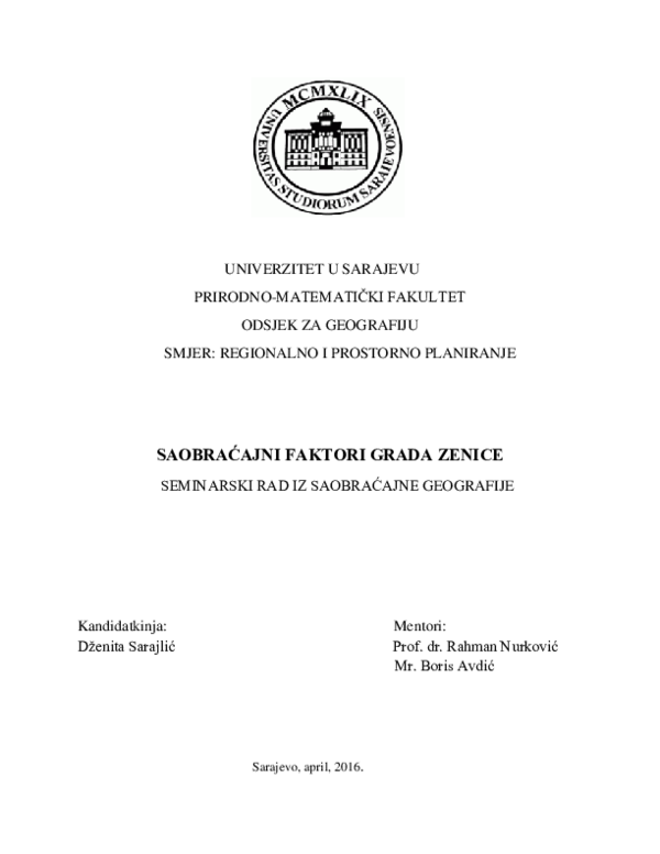 (DOC) Saobraćajne karakteristike grada Zenice.docx