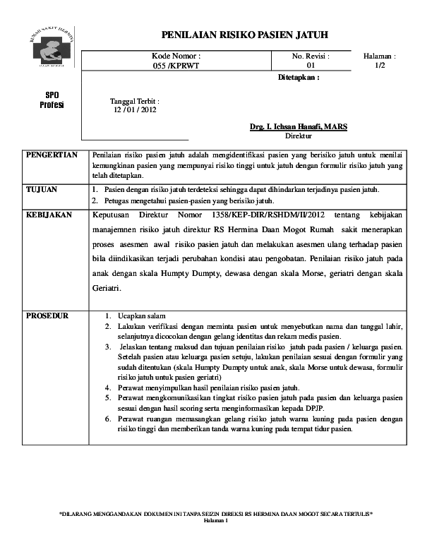 (DOC) PENILAIAN RISIKO PASIEN JATUH