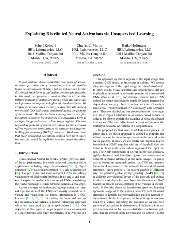 (PDF) Explaining Distributed Neural Activations via Unsupervised Learning | Soheil Kolouri and ...