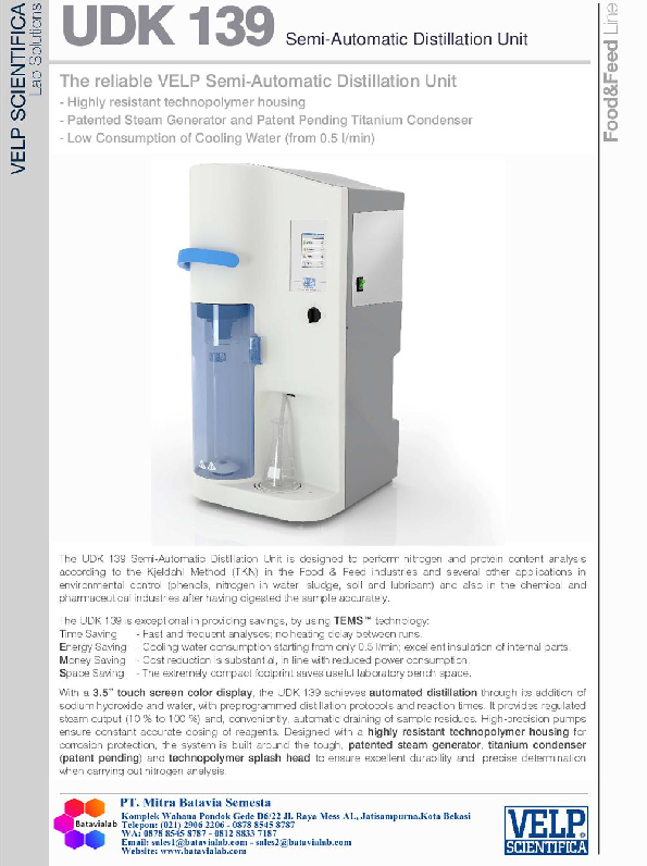(PDF) Semi Automatic Distillation Unit UDK139 Velp