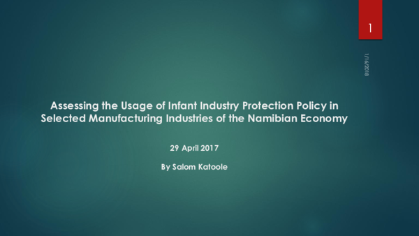 (PDF) Assessing the Usage of Infant Industry Protection Policy in ...