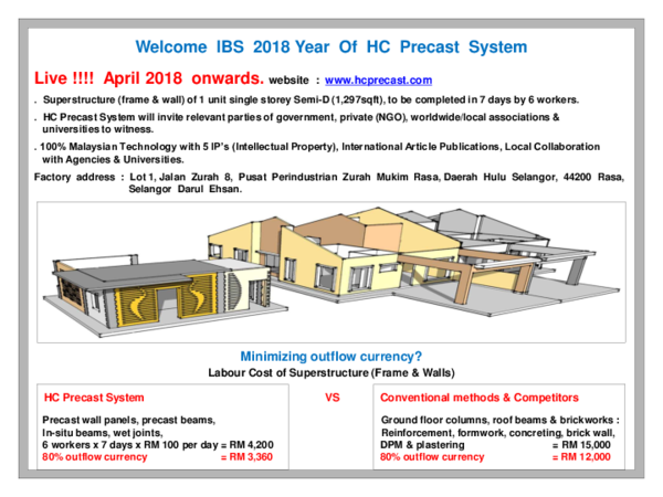 (PDF) Welcome IBS 2018 Year Of HC Precast System | Teow Beng Hur ...