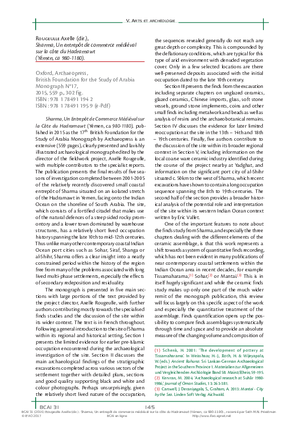 (PDF) Priestman, 2017: ‘Review of Rougeulle Axelle (dir.) Sharma, Un ...