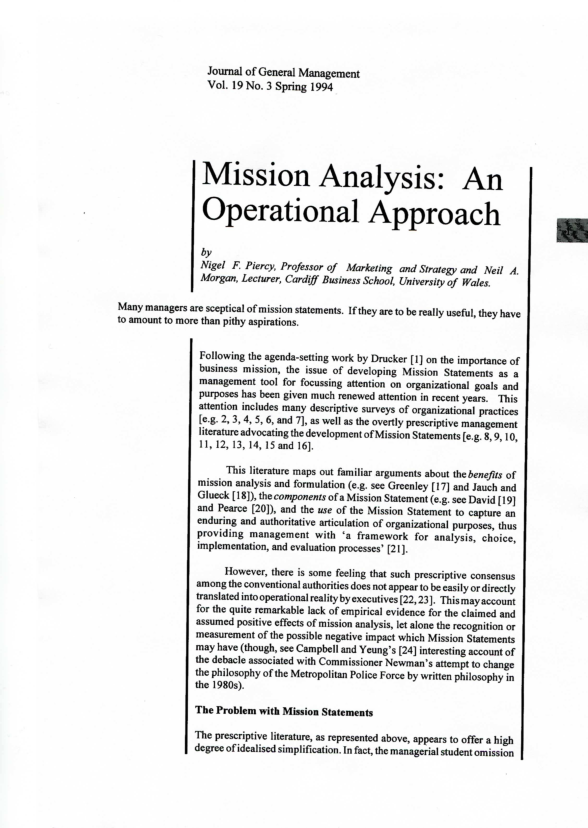 (PDF) Mission Analysis: An Operational Approach
