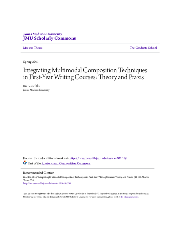 (PDF) Integrating Multimodal Composition Techniques in First-Year ...