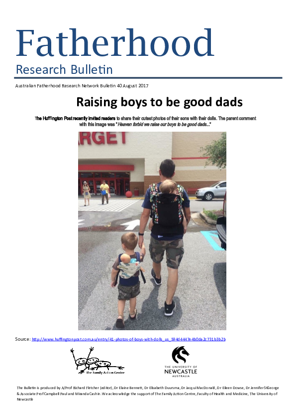 (PDF) Fatherhood Research Bulletin 40 August 2017 | richard fletcher ...