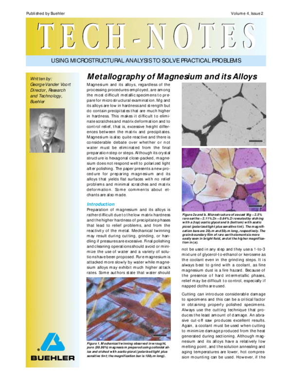 (PDF) USING MICROSTRUCTURAL ANALYSIS TO SOLVE PRACTICAL PROBLEMS ...