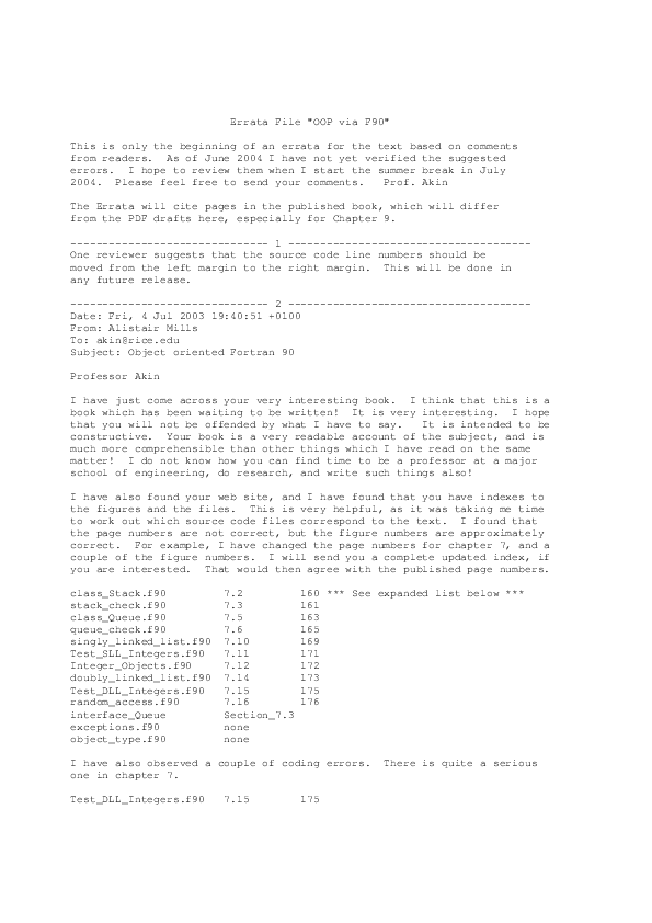 (PDF) Errata File "OOP via F90"