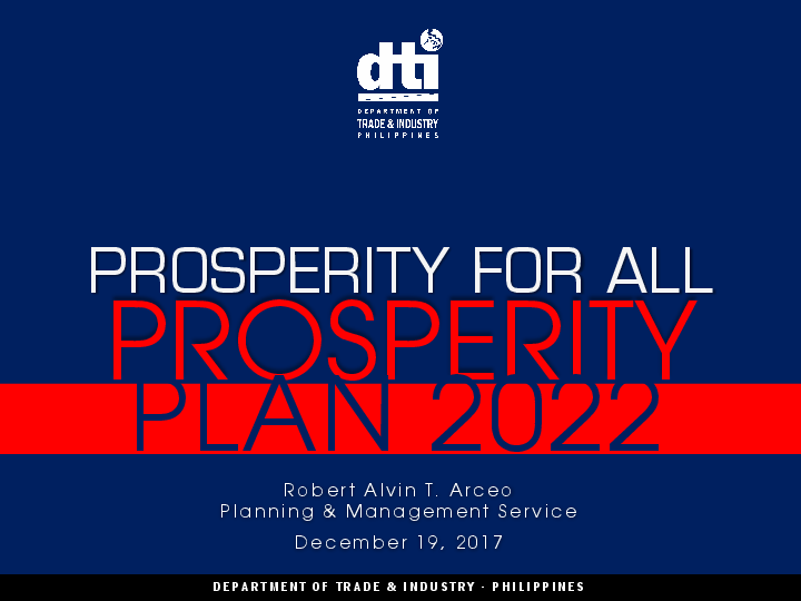 (PDF) PROSPERITY FOR ALL: PROSPERITY PLAN 2022 by Robert Alvin T. Arceo ...
