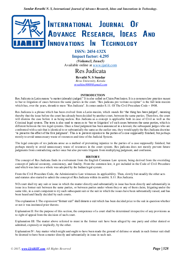 (PDF) Res Judicata
