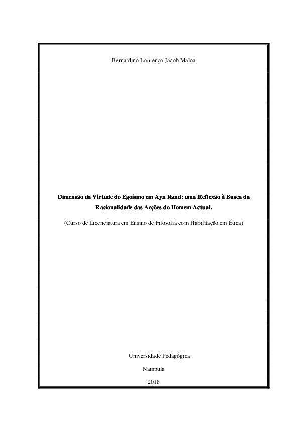 (PDF) A Dimensão Virtuosa do Egoísmo em Ayn Rand | Bernardino Maloa ...