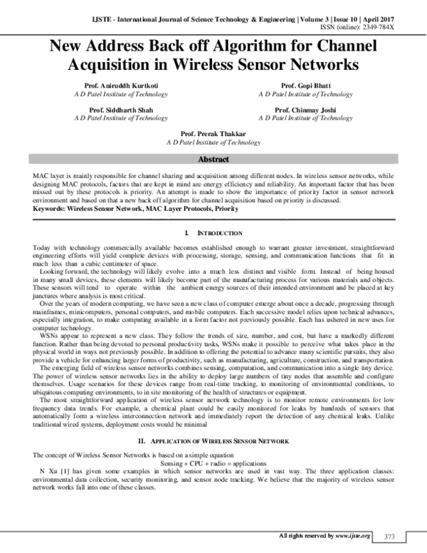(PDF) New Address Back off Algorithm for Channel Acquisition in ...