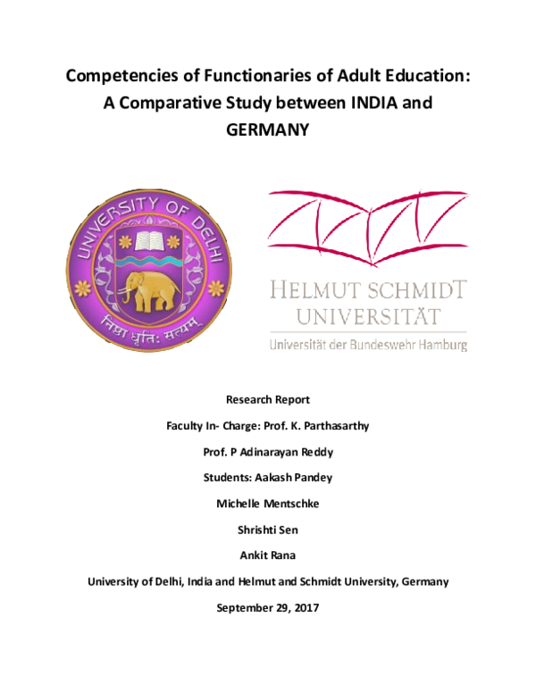 (DOC) Competencies of Functionaries of Adult Education: A Comparative ...