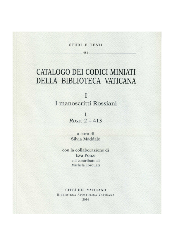 (PDF) Catalogo dei codici miniati della Biblioteca Apostolica Vaticana ...