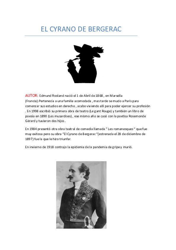 (DOC) EL CYRANO DE BERGERAC