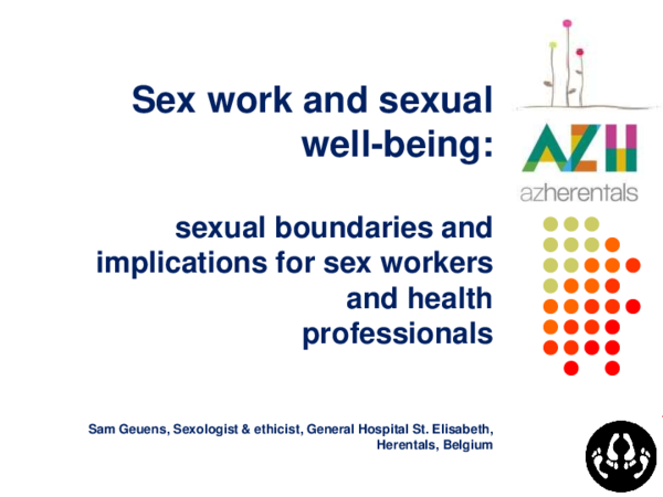 (PDF) Sex work and sexual well-being: sexual boundaries and ...