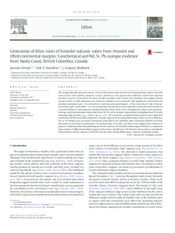(PDF) Felsic Rocks Formation in Bimodal Volcanic Suites