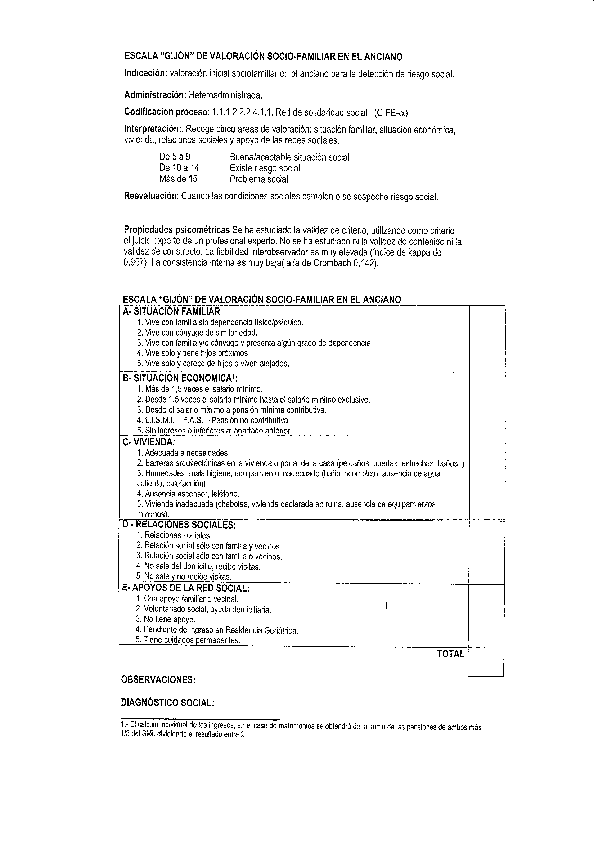 (PDF) ESCALA GIJON VALORACION SOCIO-FAMILIAR ANCIANO