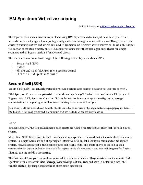 Pdf Ibm Spectrum Virtualize Scripting